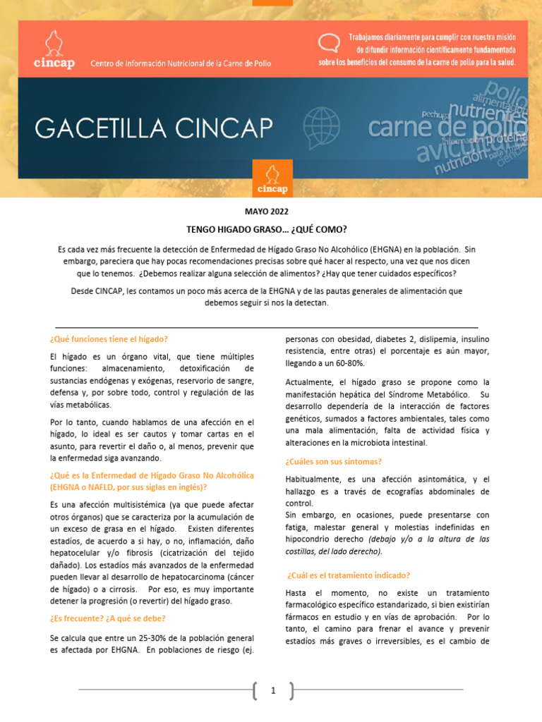 GACETILLA CINCAP MAYO 2022 Tengo Higado Graso... Que Como | Download ... GACETILLA CINCAP MAYO 2022 Tengo Higado Graso... Que Como | Download ...