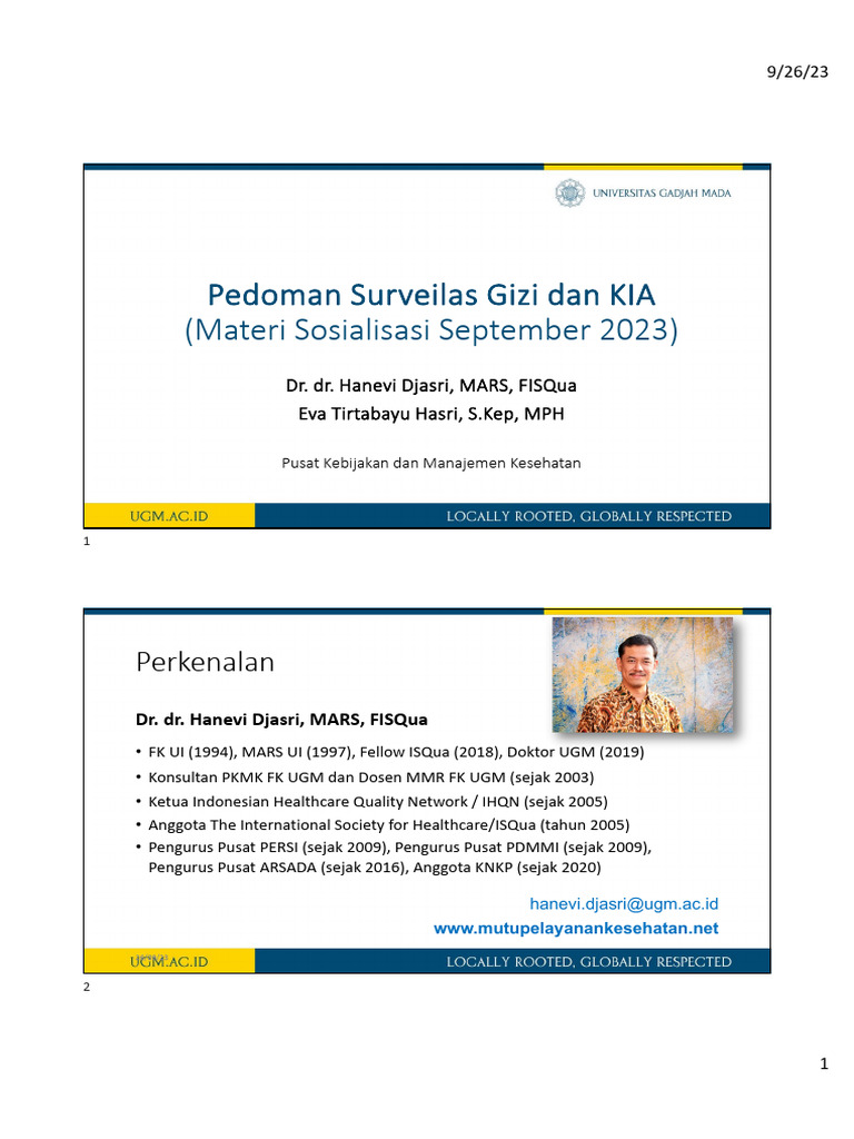 Pedoman Surveilans Gizi Dan KIA (Sosialisasi Sept 2023) | PDF