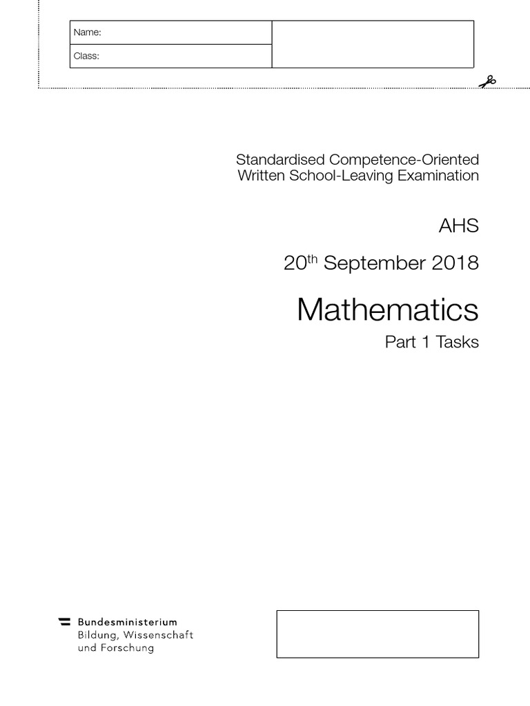 KL18 PT2 Ahs Mat T1 en Au | PDF | Numbers | Multiple Choice