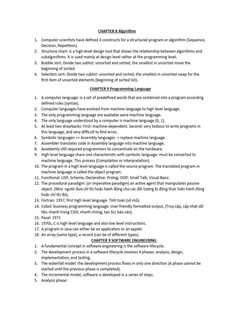 CHAPTER 8 Algorithm | PDF | Programming | Computer Program