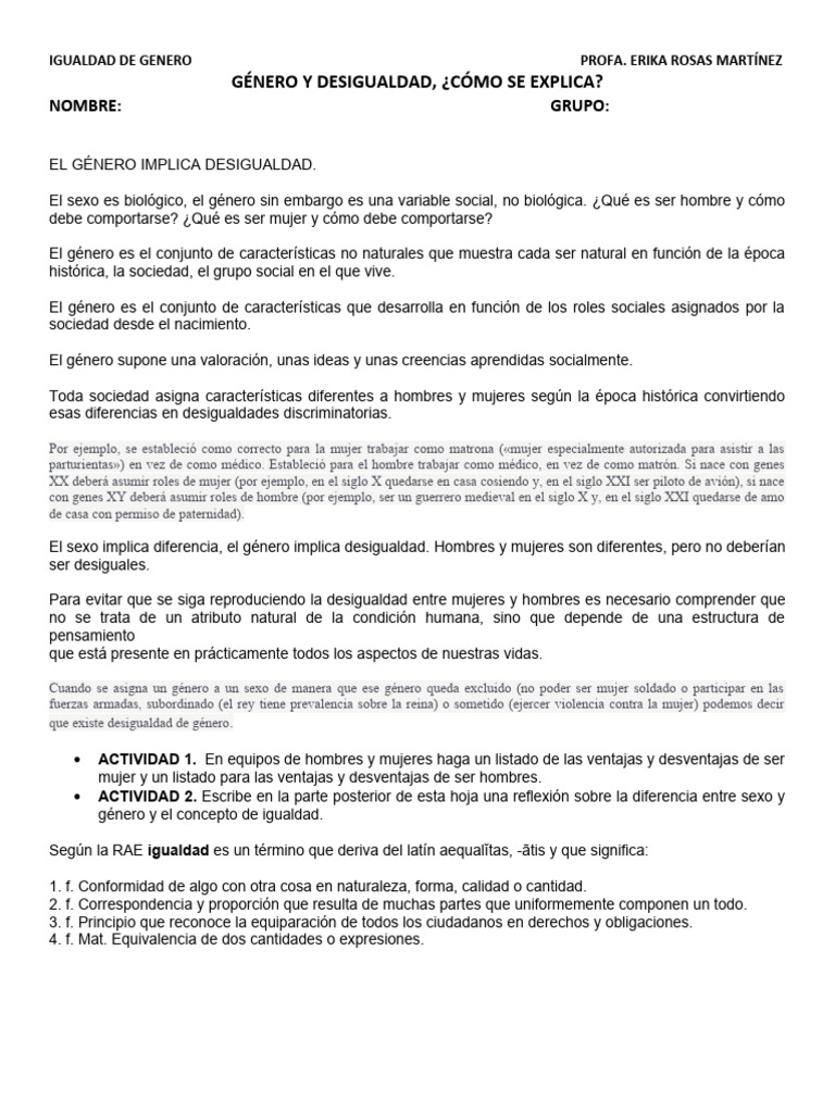 Desigualdad de Genero | PDF | Género | Estudios de género