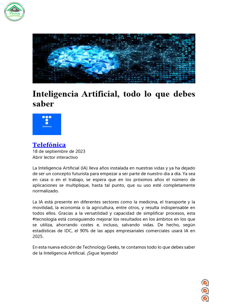 Inteligencia Artificial | PDF