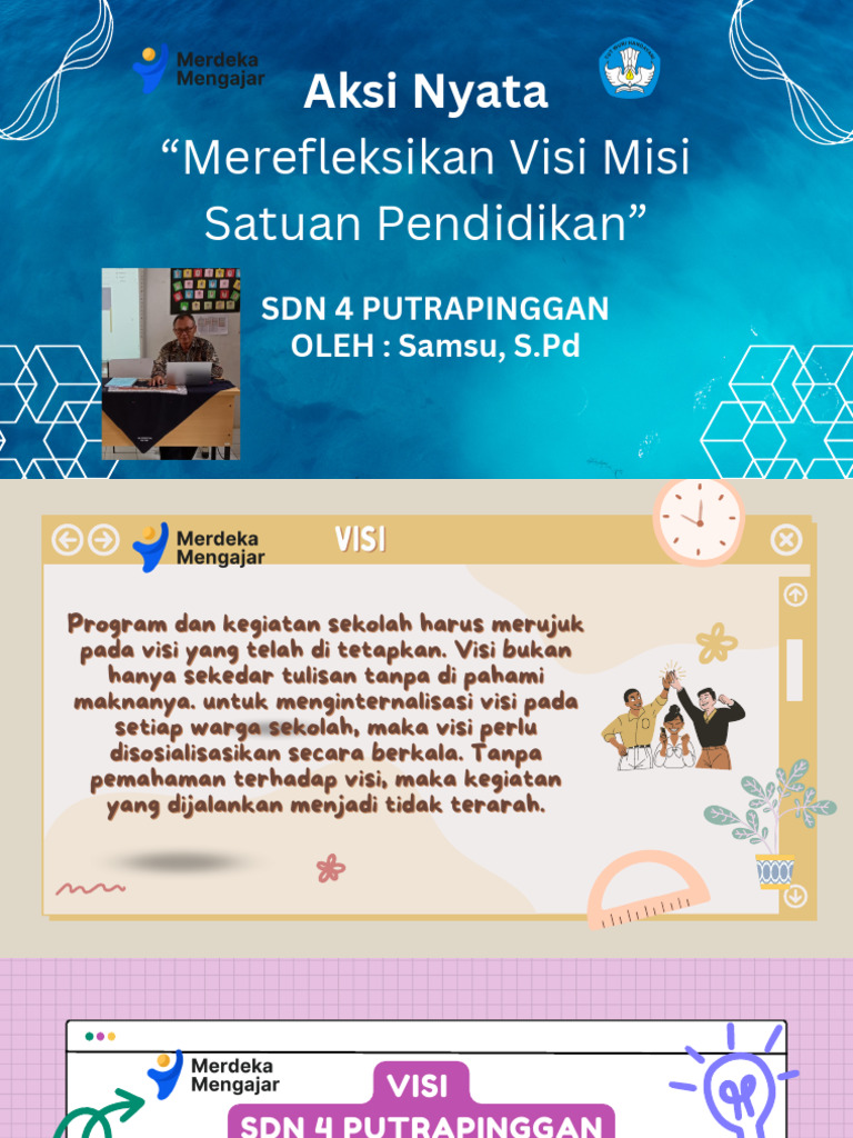 Aksi Nyata Merumuskan Visi Misi Satuan Pendidikan Samsu, S.PD - SDN 4 ...