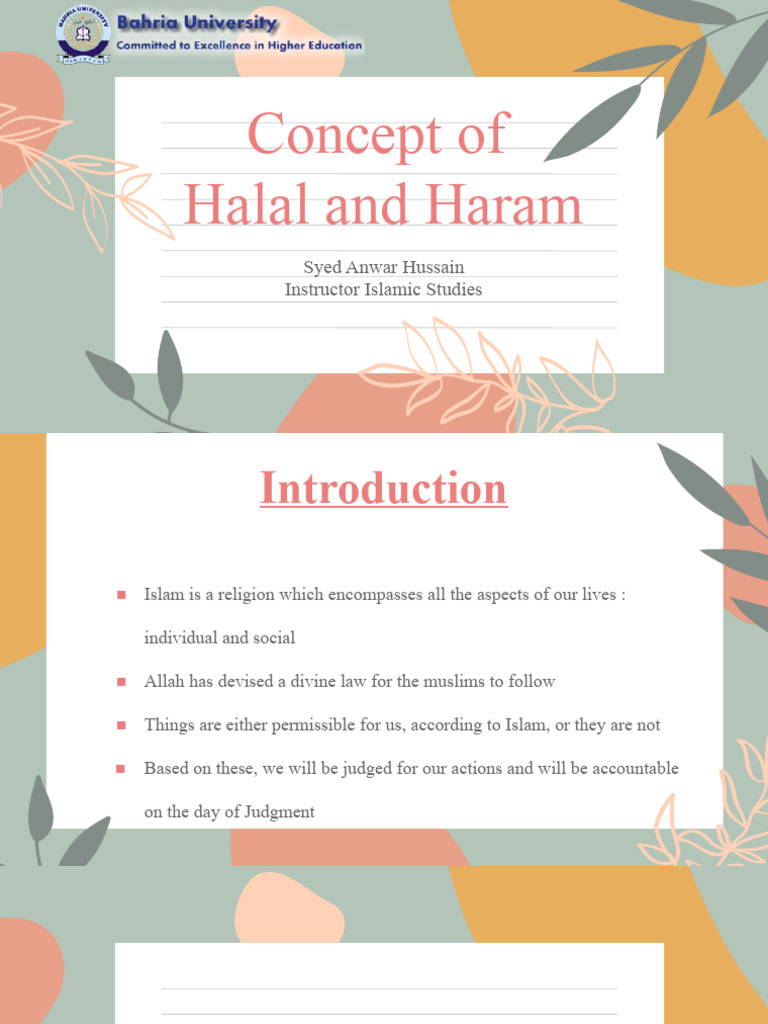 Understanding Halal and Haram in Islam | PDF | Sharia | Monotheism