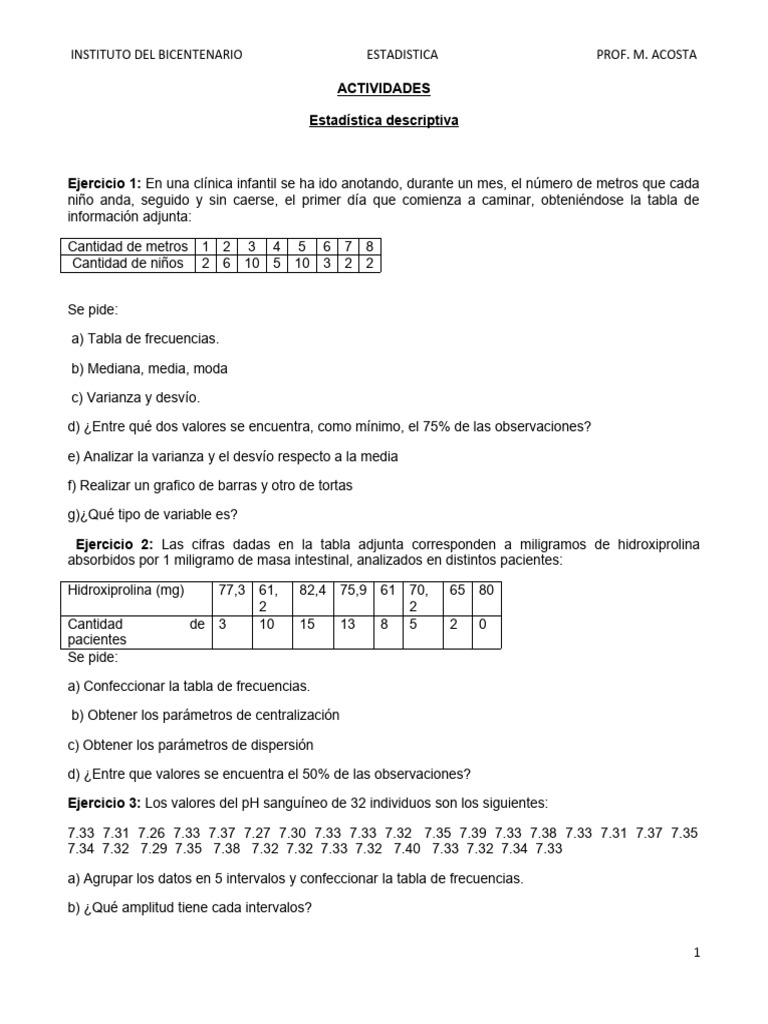 Ejerc-Estad - Descrip | PDF