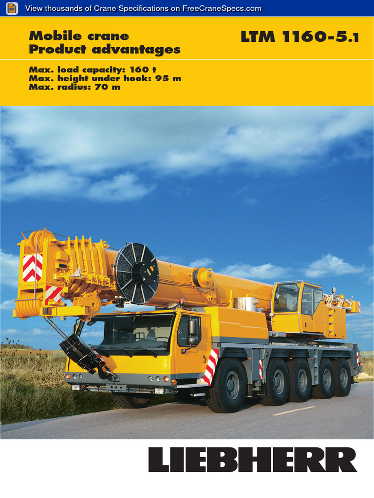 Liebherr LTM 1160 5 1 | PDF | Crane (Machine) | Steering