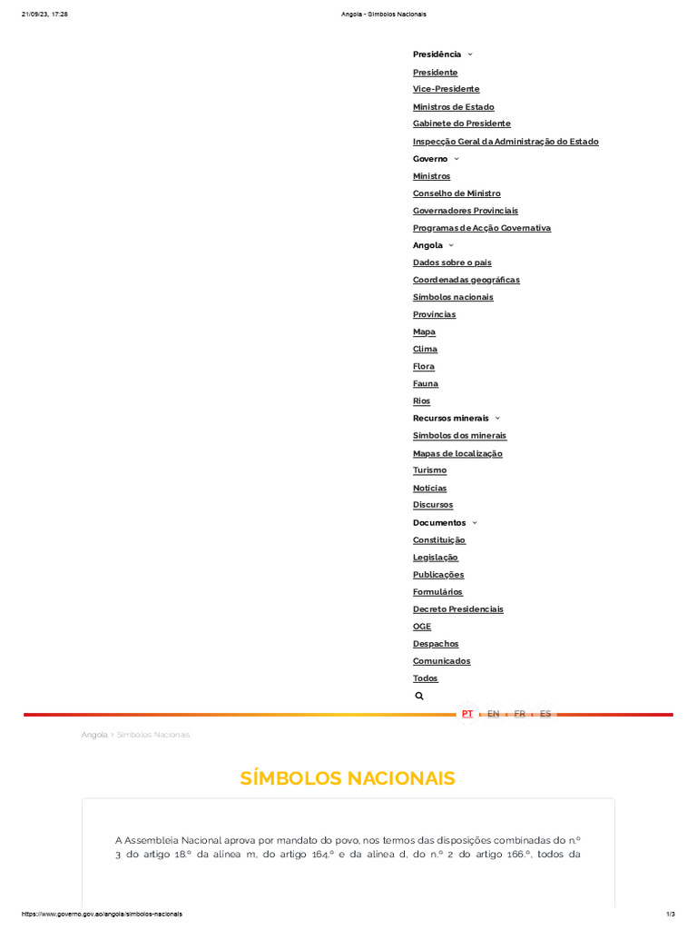 Angola - Símbolos Nacionais | PDF