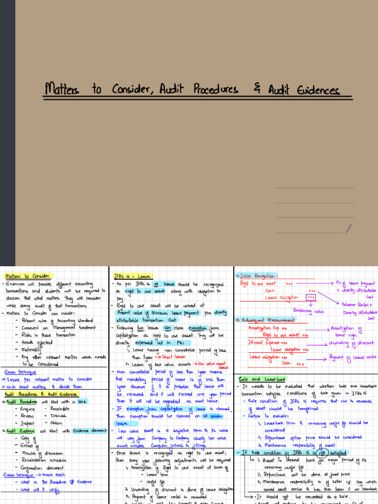 3 Matters To Consider, Audit Procedures & Audit Evidences | PDF