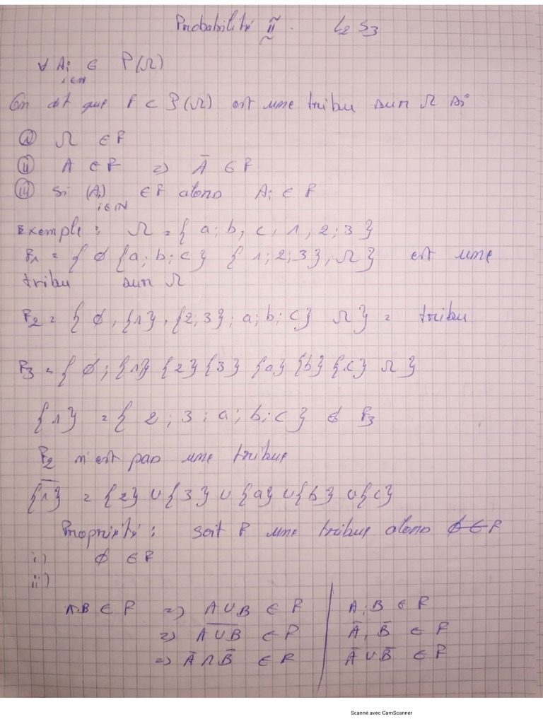 Probabilités S3 | PDF