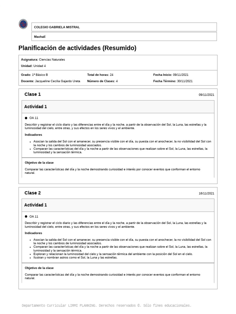 Ciencias Naturales-1º Básico B-Actividad Resumen+Unidad+4 | PDF | Dom ...