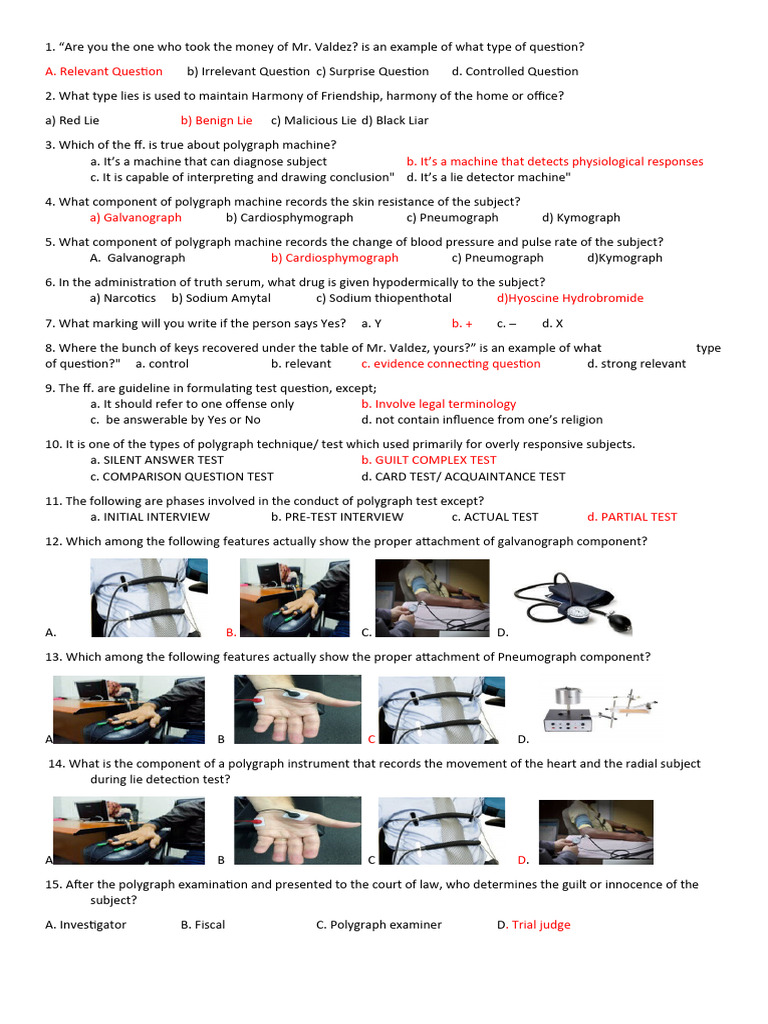 30 QandA QDE and POLY | PDF | Polygraph