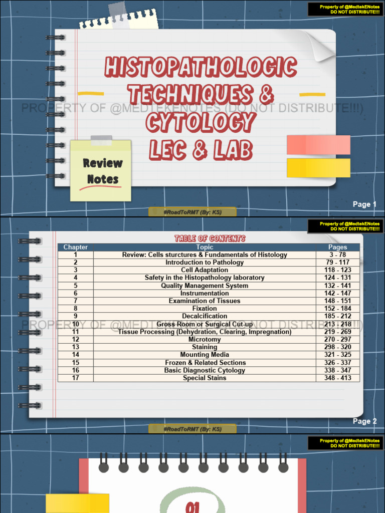 (E-Notes) Histopath Lec and Lab | PDF | Epithelium | Endoplasmic Reticulum