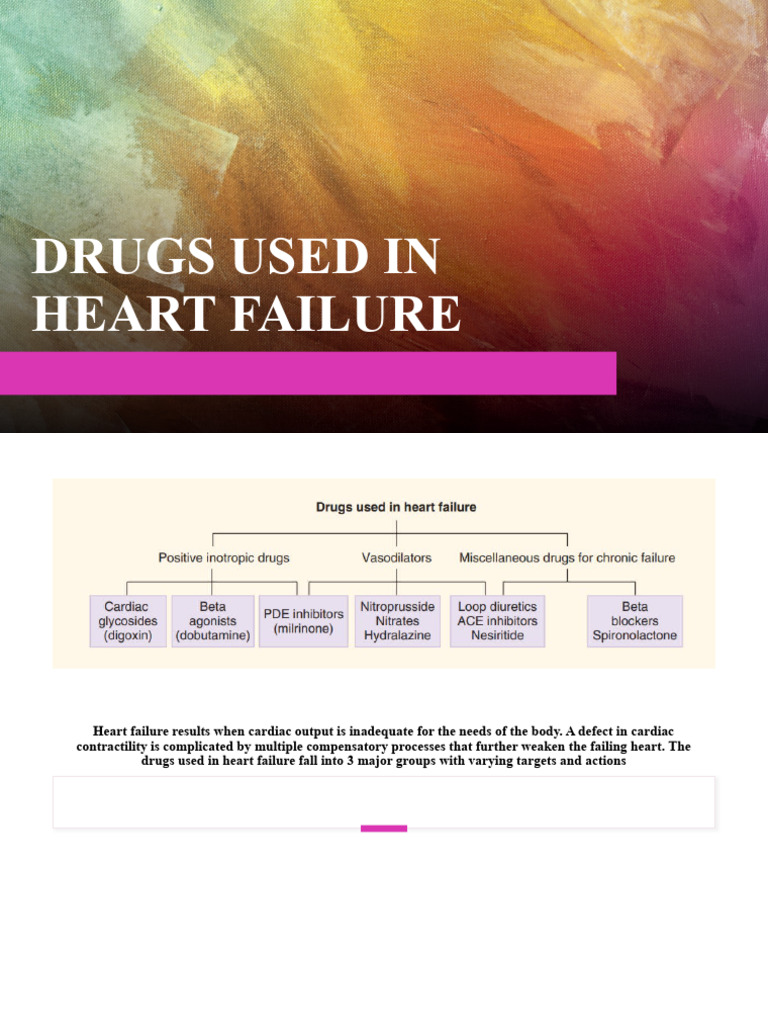 Drugs Used in Heart Failure | PDF | Heart Failure | Heart