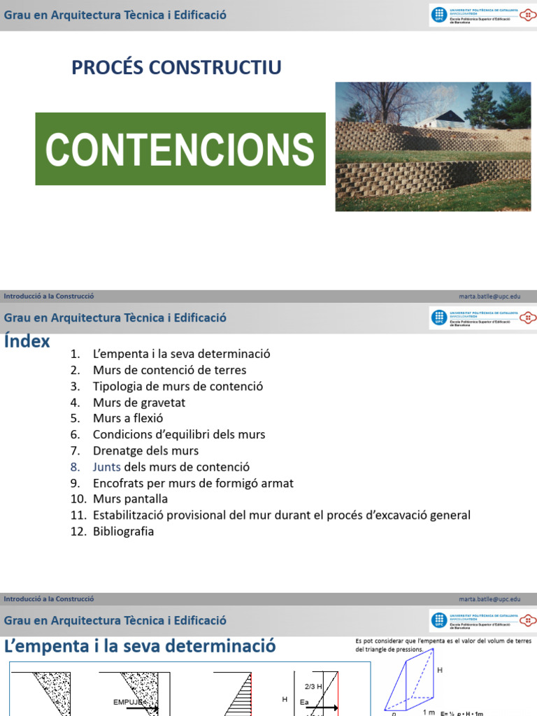 Tema 6 APC Contencions CAT | PDF