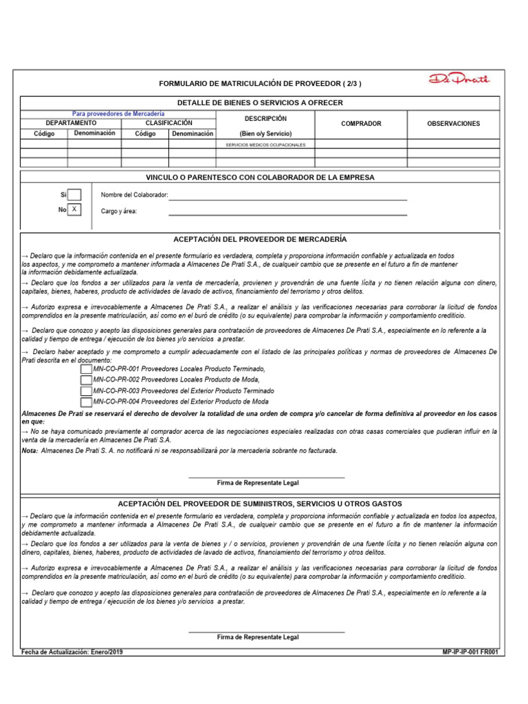 Formulario de Matriculacion 2es | PDF