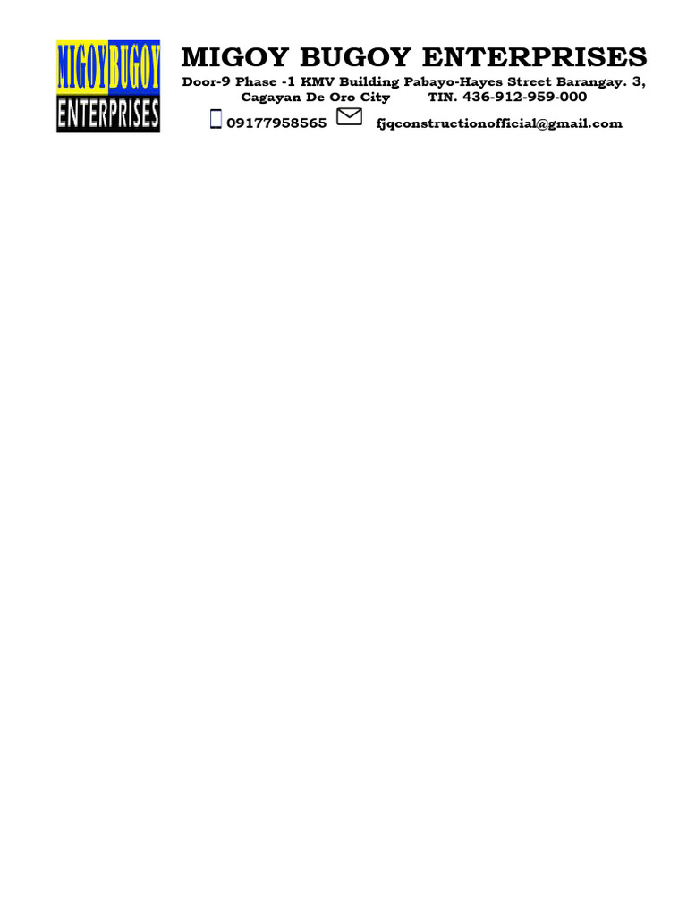 Migoy Bugoy New Header | PDF