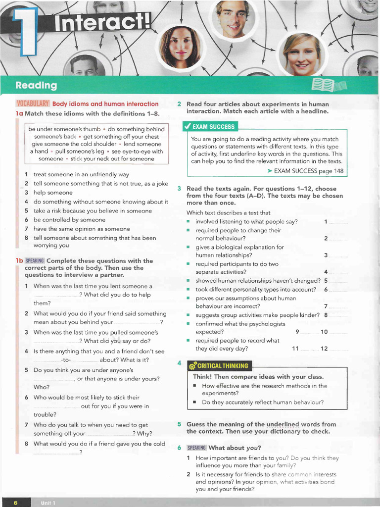 Gateway b2 Plus Unit1 | PDF | Communication | Body Language
