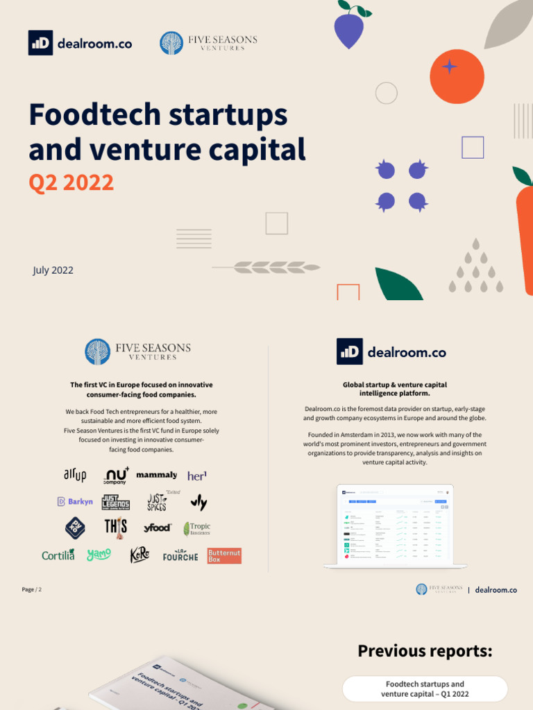 Foodtech Q2 2022 Report 1 | PDF | Venture Capital | Corporate Finance