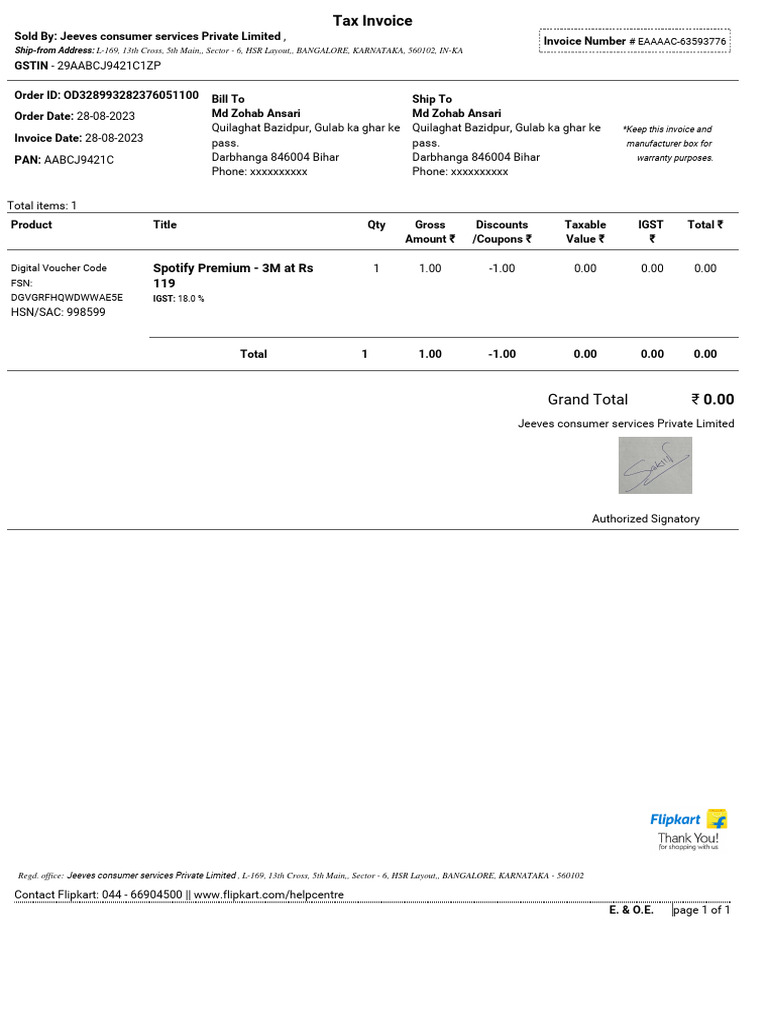Invoice | PDF | Taxation | Economies