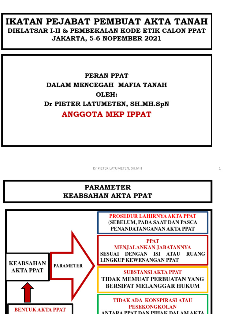 Kode Etik dan Peran PPAT | PDF