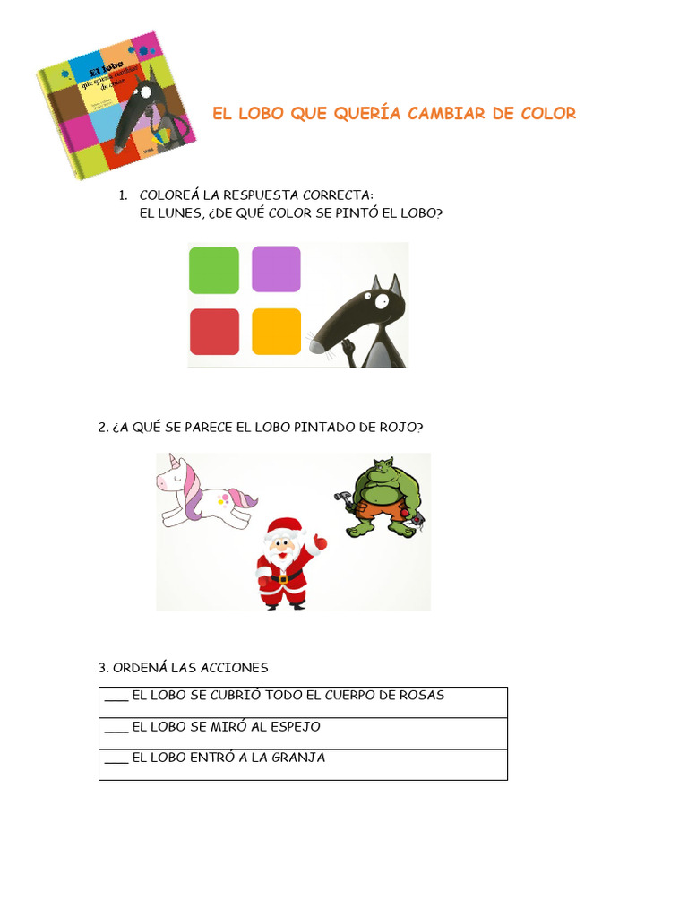 ACTIVIDADES - Colores | PDF