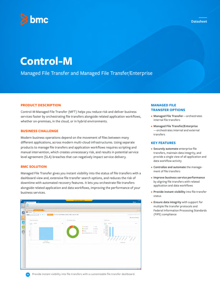 Datasheet: Control-M Managed File Transfer | PDF
