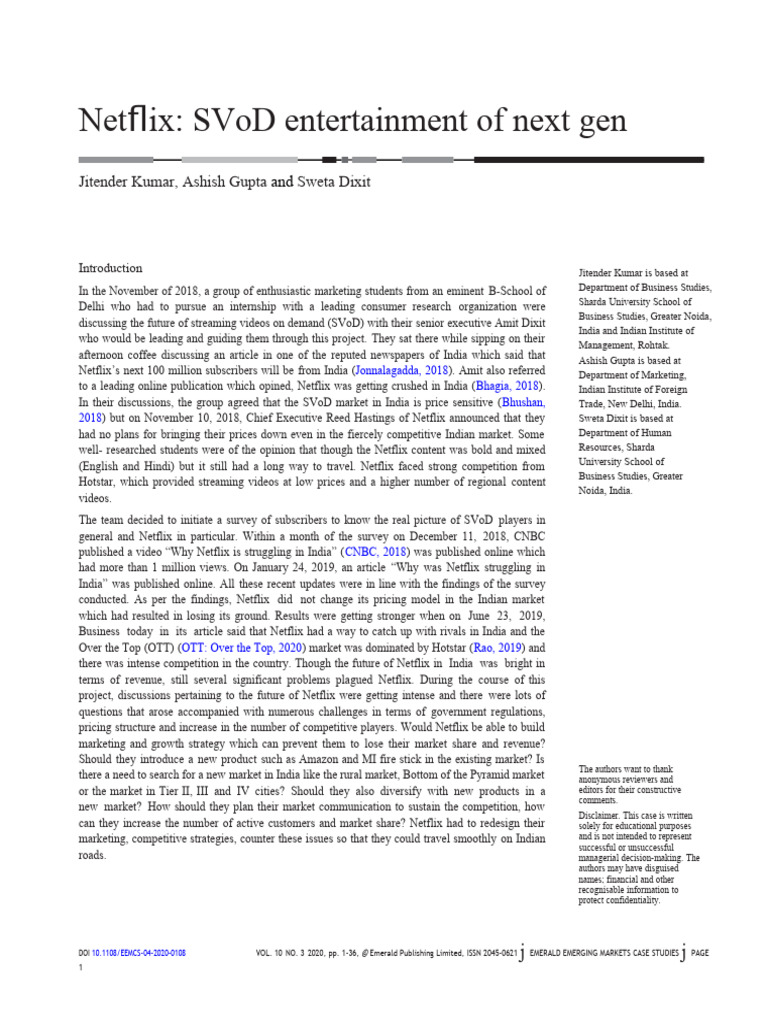 Netflix Case | PDF | Video On Demand | Netflix