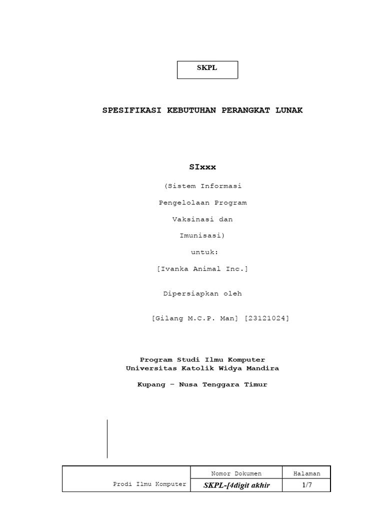 SKPL Template - 0 | PDF