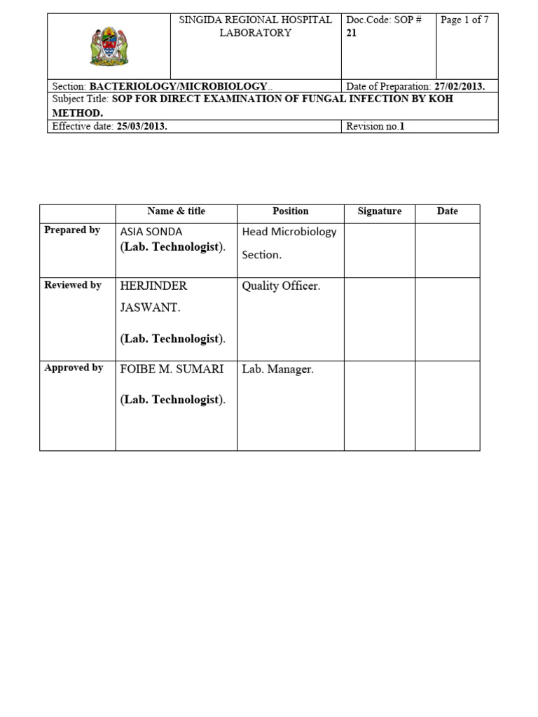21-Direct Examination of Fungi Elements by Koh Method. | PDF