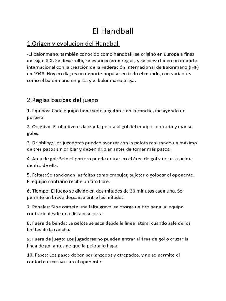 El Handball | PDF