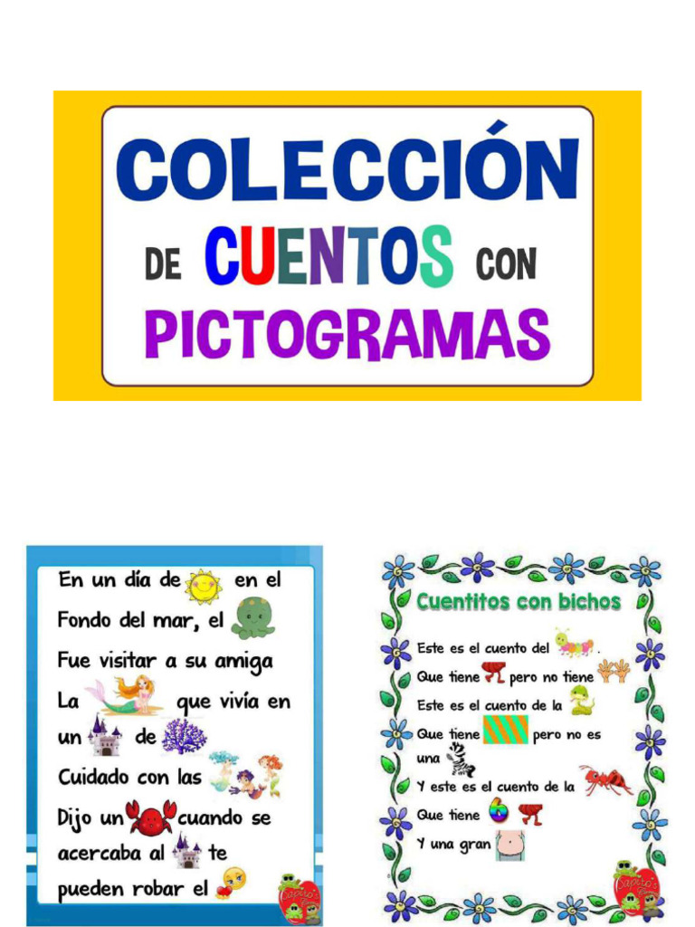 Autismo Colección de Cuentos Con Pictorgramas | PDF