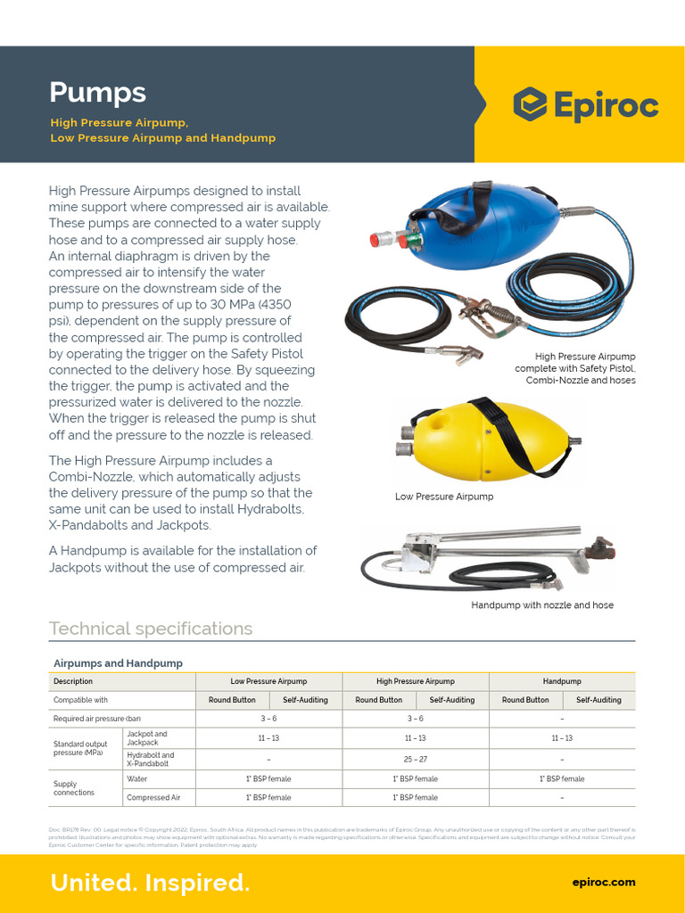 Epiroc Pumps Brochure | PDF