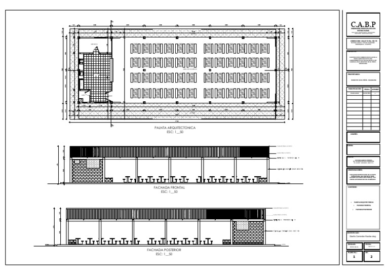 08 - Plano Arquitectonico - Comedor - Playon de Orozco-Plano ...