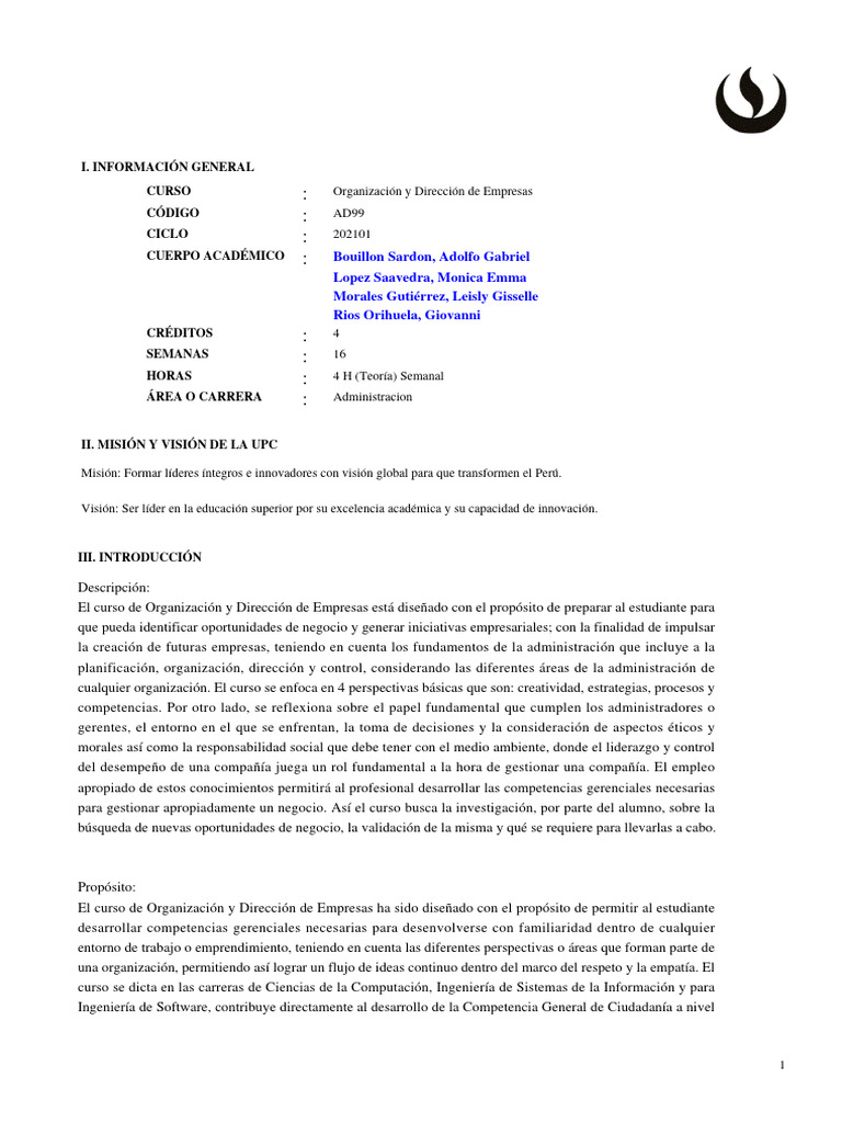 AD99 Organizacion y Direccion de Empresas 202101 | PDF