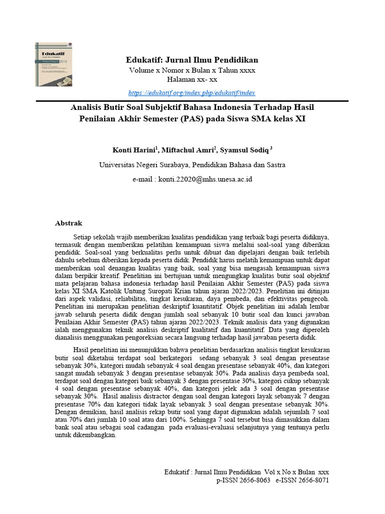 Artikel Asesmen Konti Harini | PDF