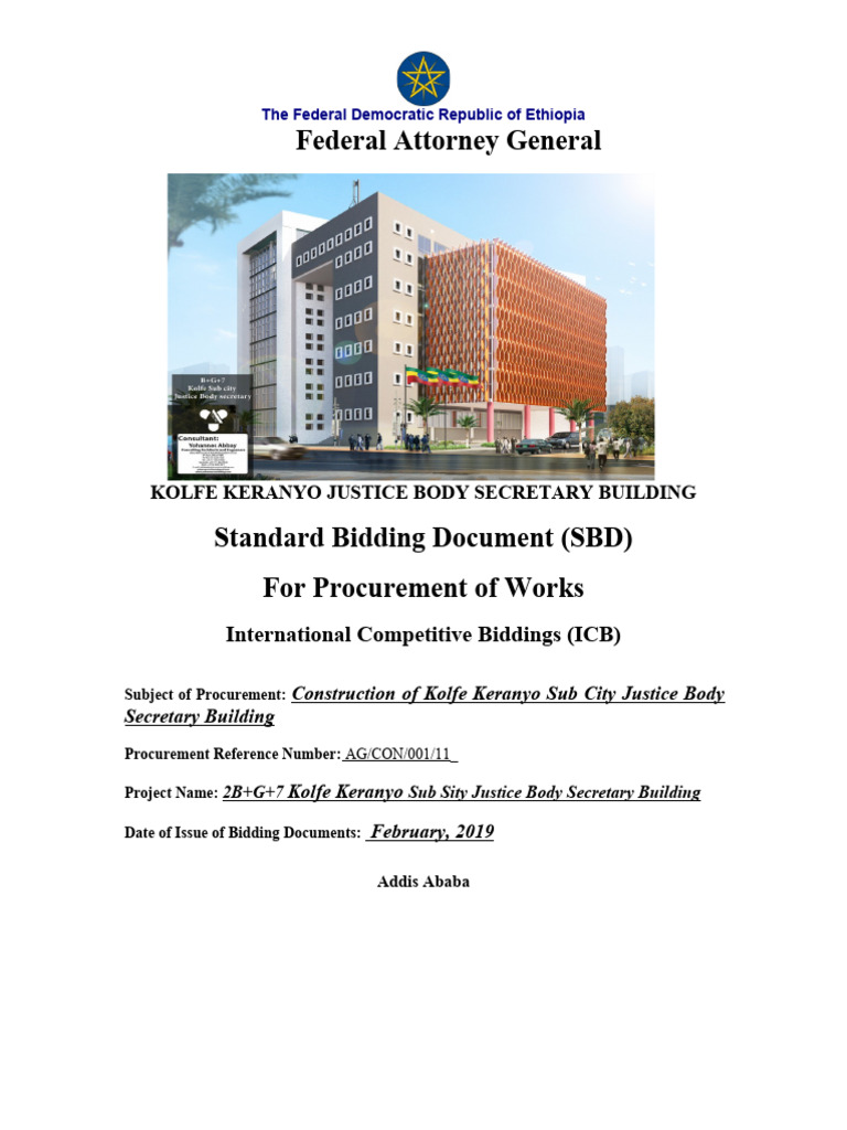 201914040450MoJ-KK - Standard Bidding Document (ICB) - 190214 | PDF ...