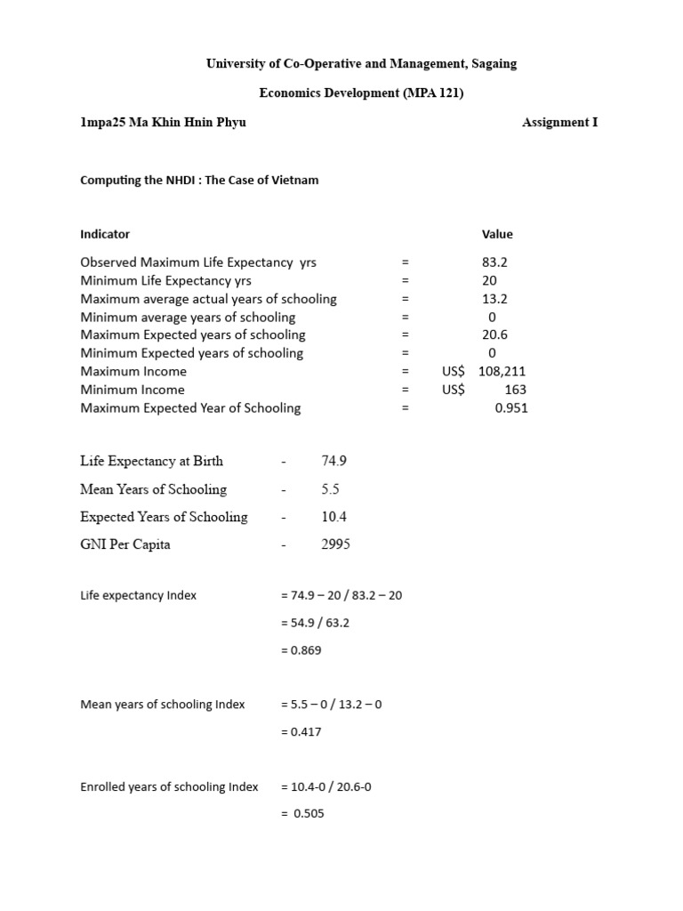 1mpa25 Computing The NHDI | PDF