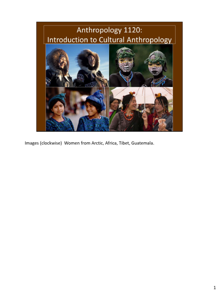 Anth 1120 Topic 1 What Is Anthropology Pdf With Notes Pdf