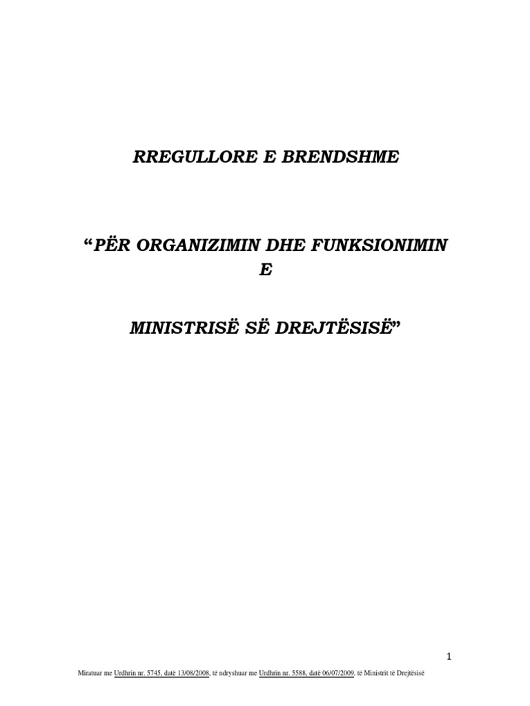 Rregullorja e Brendshme - MD 2 - 1 | PDF