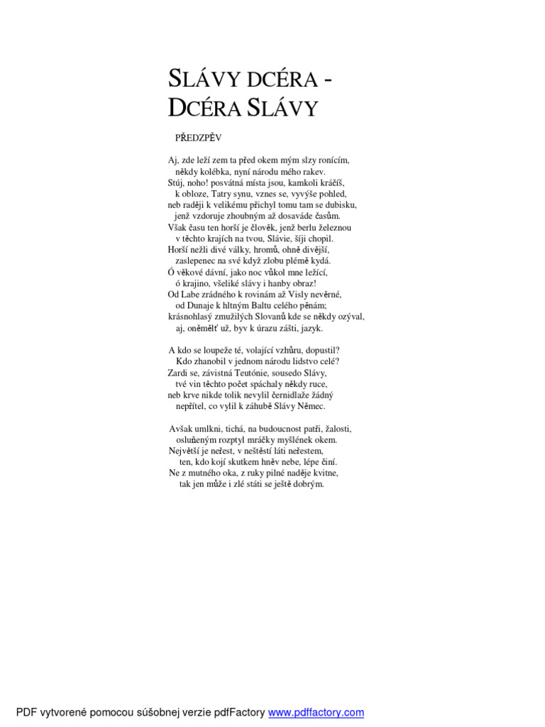 Slavy Dcera | PDF