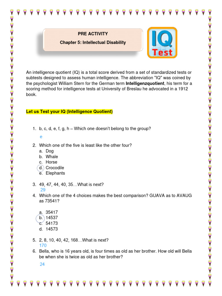 Pre Activity #5 | PDF