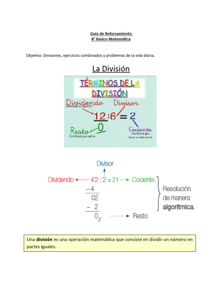 Guía División 1 | PDF