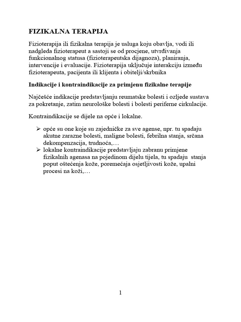 Fizikalna Terapija | PDF