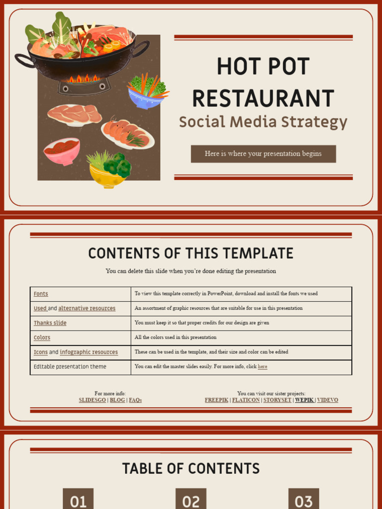 Hot Pot Restaurant Social Media Strategy by Slidesgo | PDF | Career ...