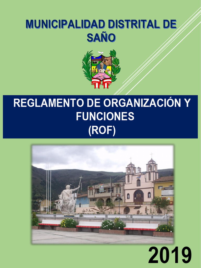 Rof Municipalidad de Saño-Final - 01 - 04 - 19 | PDF | Alcalde | Gobierno local