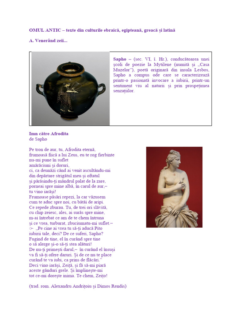 Omul Antic - Eșantion de Texte | PDF