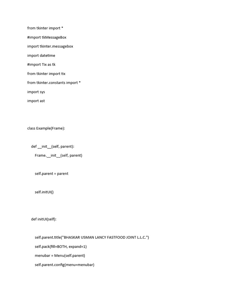 Fast Food Restaurant | PDF | Computing | Sql