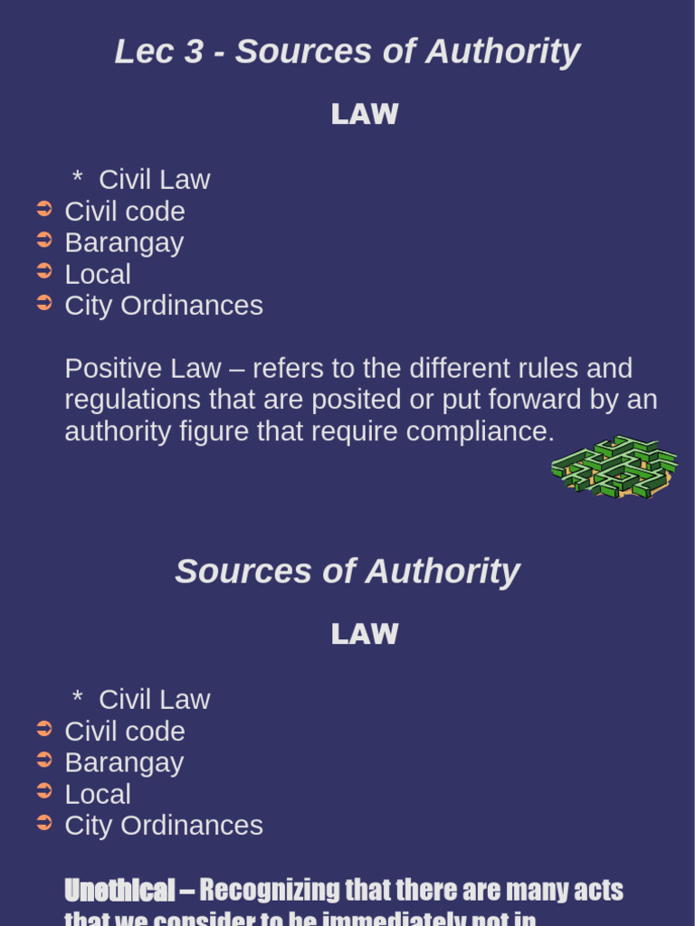 Belim-Ethics-L3-Sources of Authority | PDF