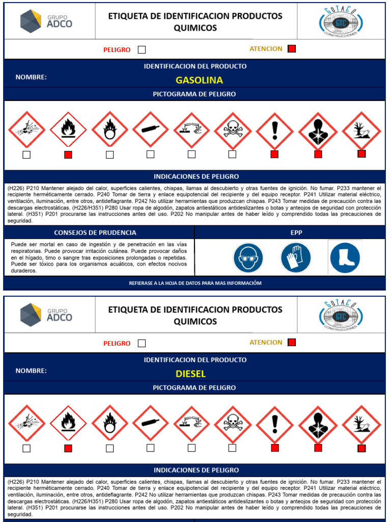 Etiquetas de La Norma 018 STPS Paty2 | PDF