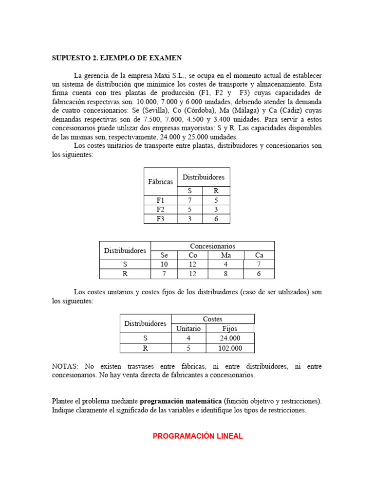 SP03 - Programación Lineal - Con Solución | PDF | Programación lineal | Matemáticas Aplicadas